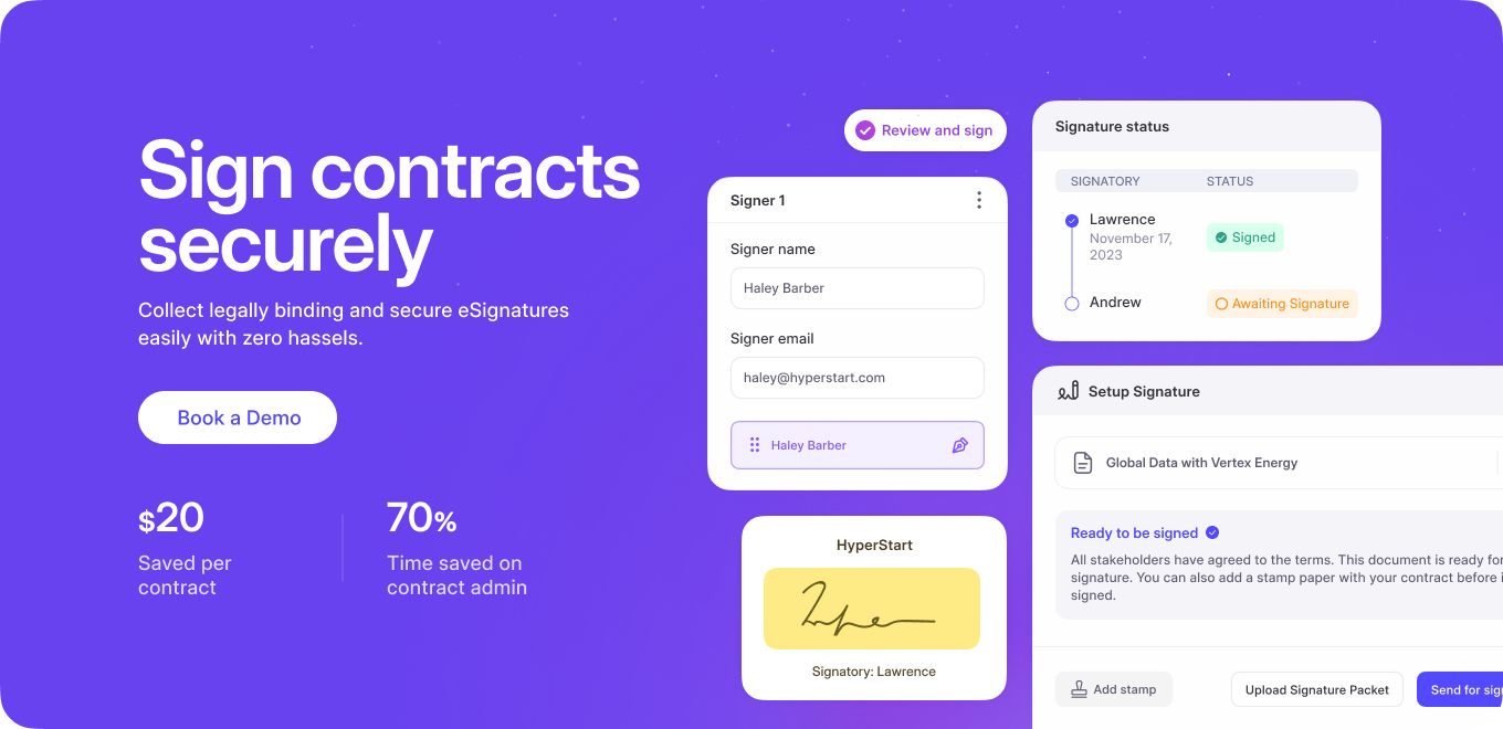 Faster Contract Signing Software | HyperStart CLM